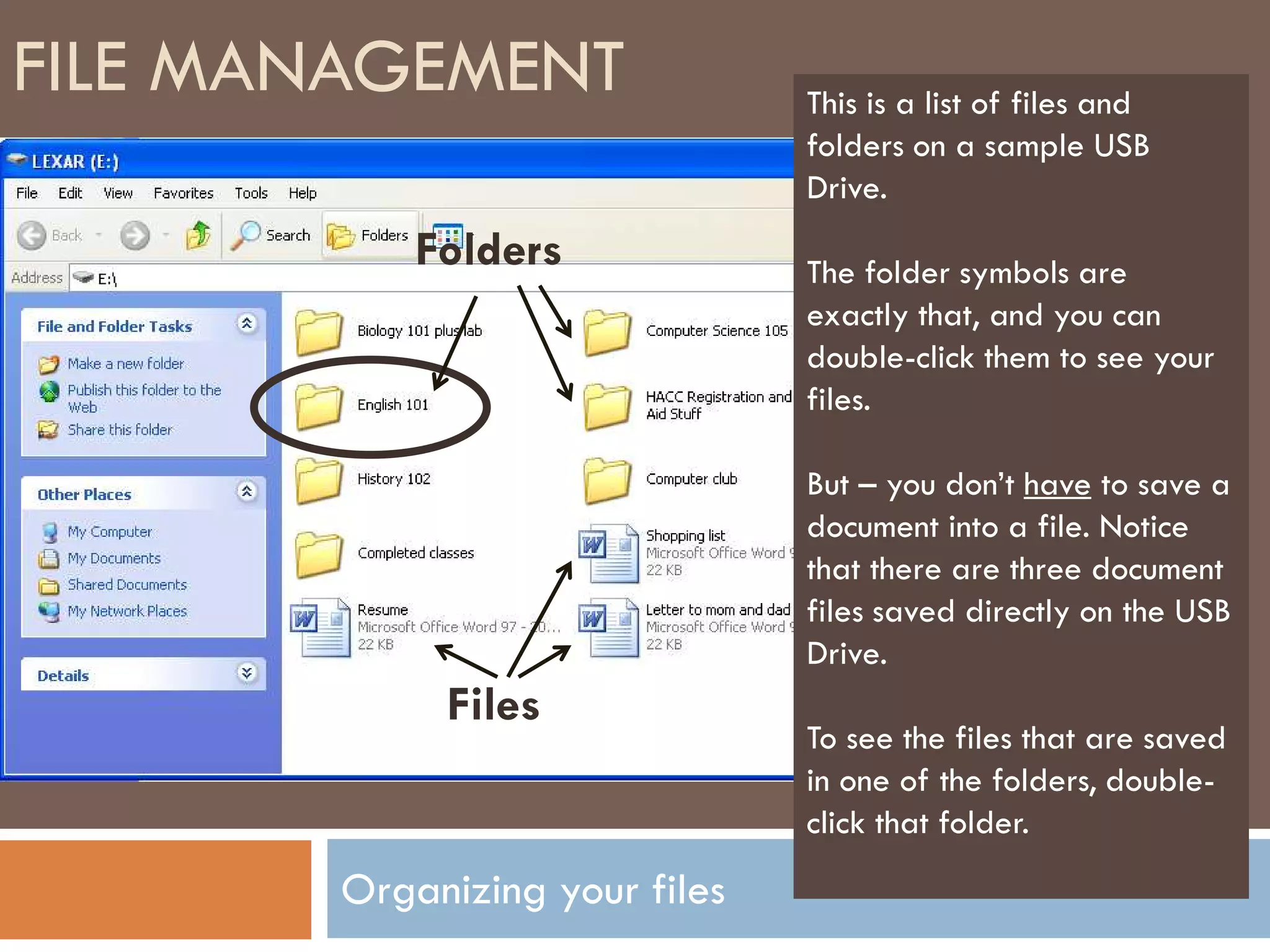 Files - saving and opening | PDF
