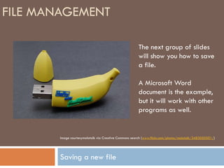 Files - saving and opening | PDF