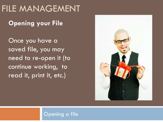 Files - saving and opening | PDF