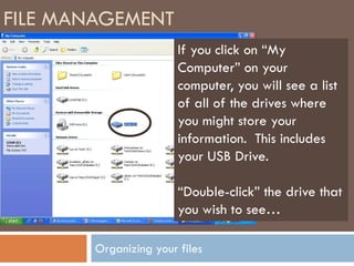 Files - saving and opening | PDF