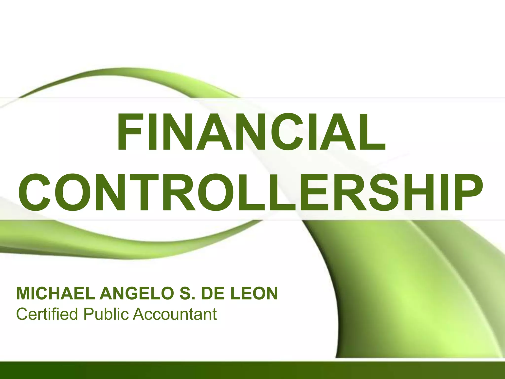 3. financial controllership | PPTX