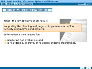 Food Security Information Systems and Networks (FSIS-FSIN) presentation ...