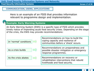 Food Security Information Systems and Networks (FSIS-FSIN) presentation ...