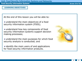 Food Security Information Systems and Networks (FSIS-FSIN) presentation ...