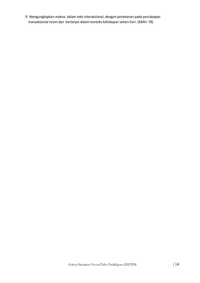 Format KKM Bhs Iggris Kls XII | PDF