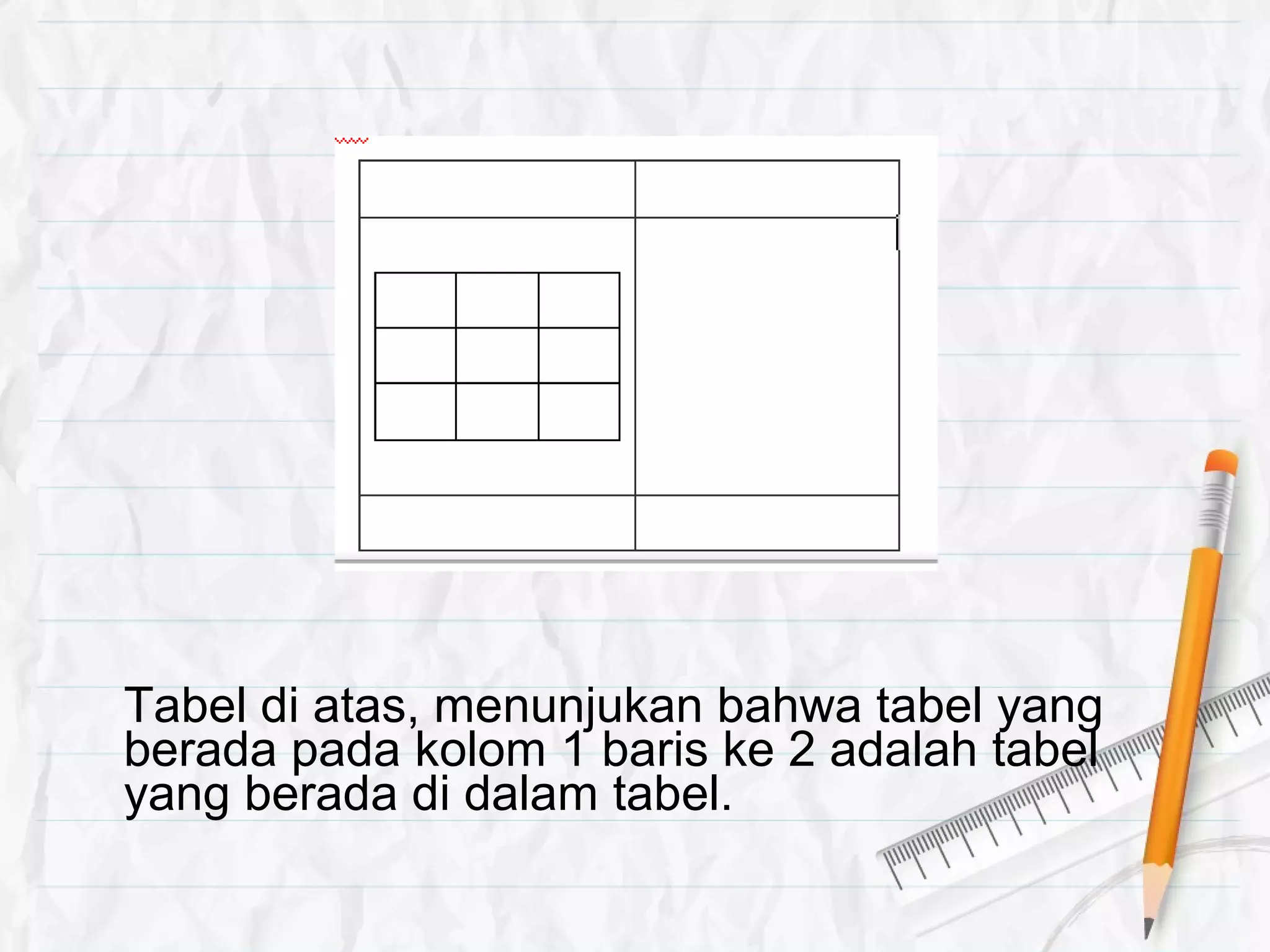 Format Tabel Halaman Web | PPT