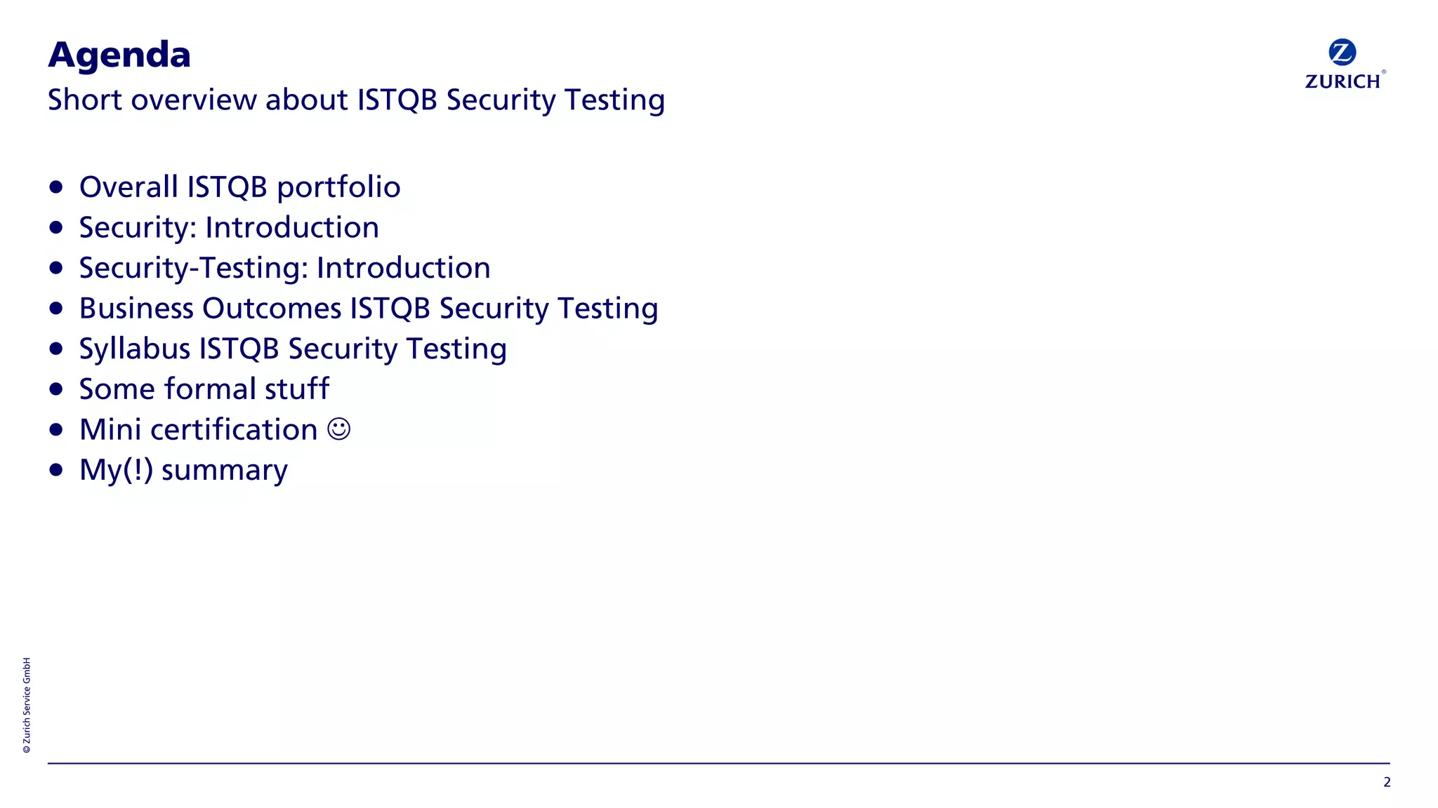 iSQI Certification Days ISTQB Advanced Dr. Frank Simon