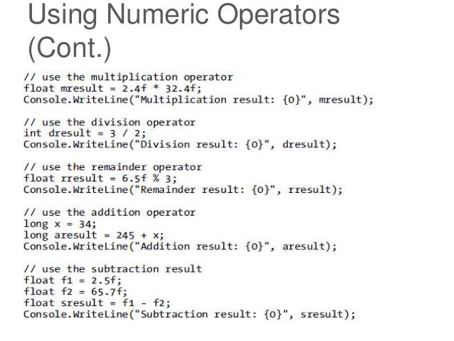 Chapter3: fundamental programming