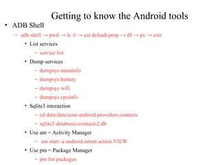 3 getting to know the android tools - en-us | PPT