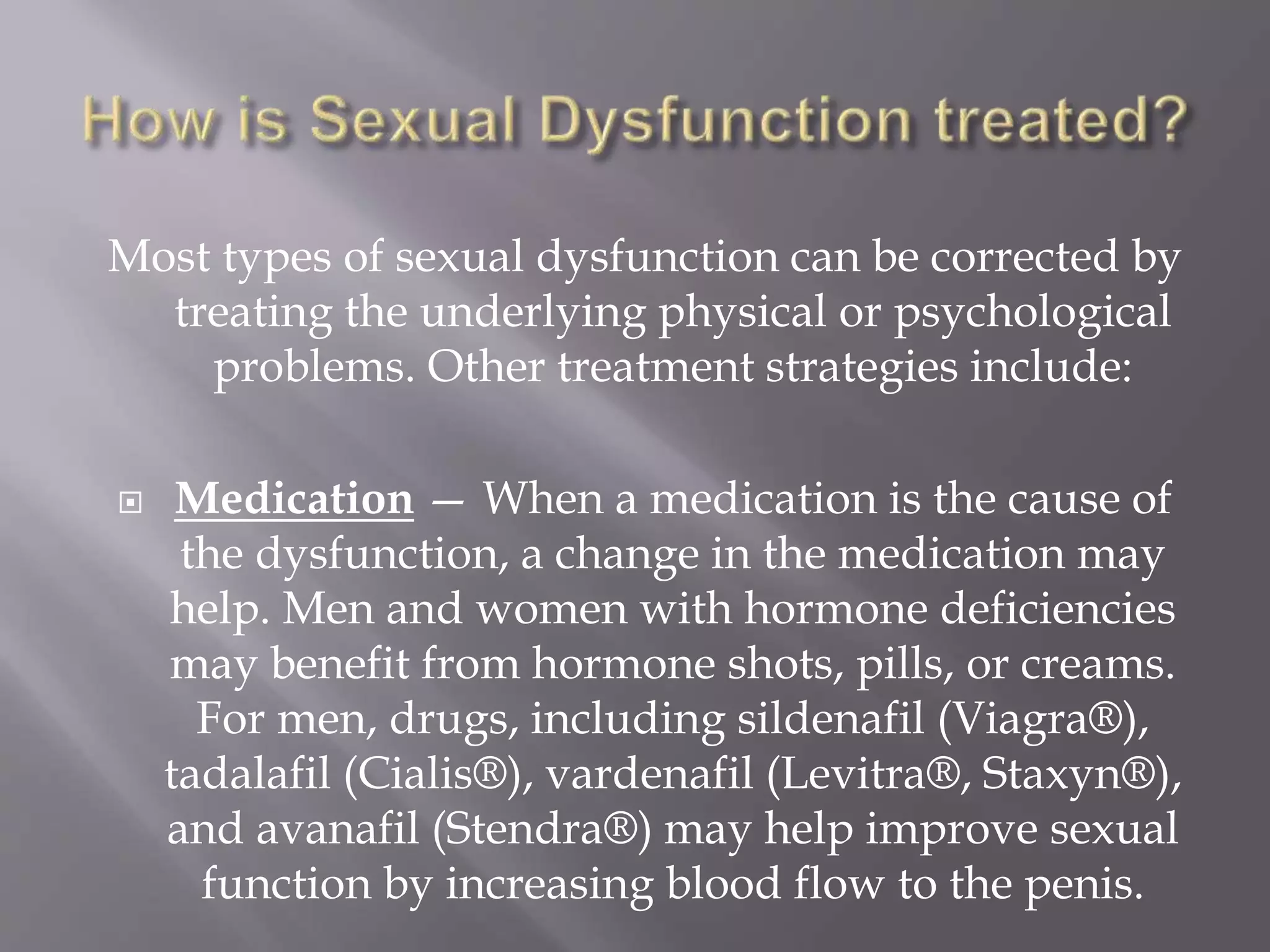 Sexual Dysfunctions and Gender Identity Disorder | PPTX