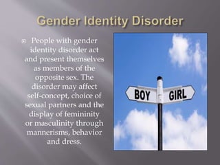Sexual Dysfunctions and Gender Identity Disorder | PPTX