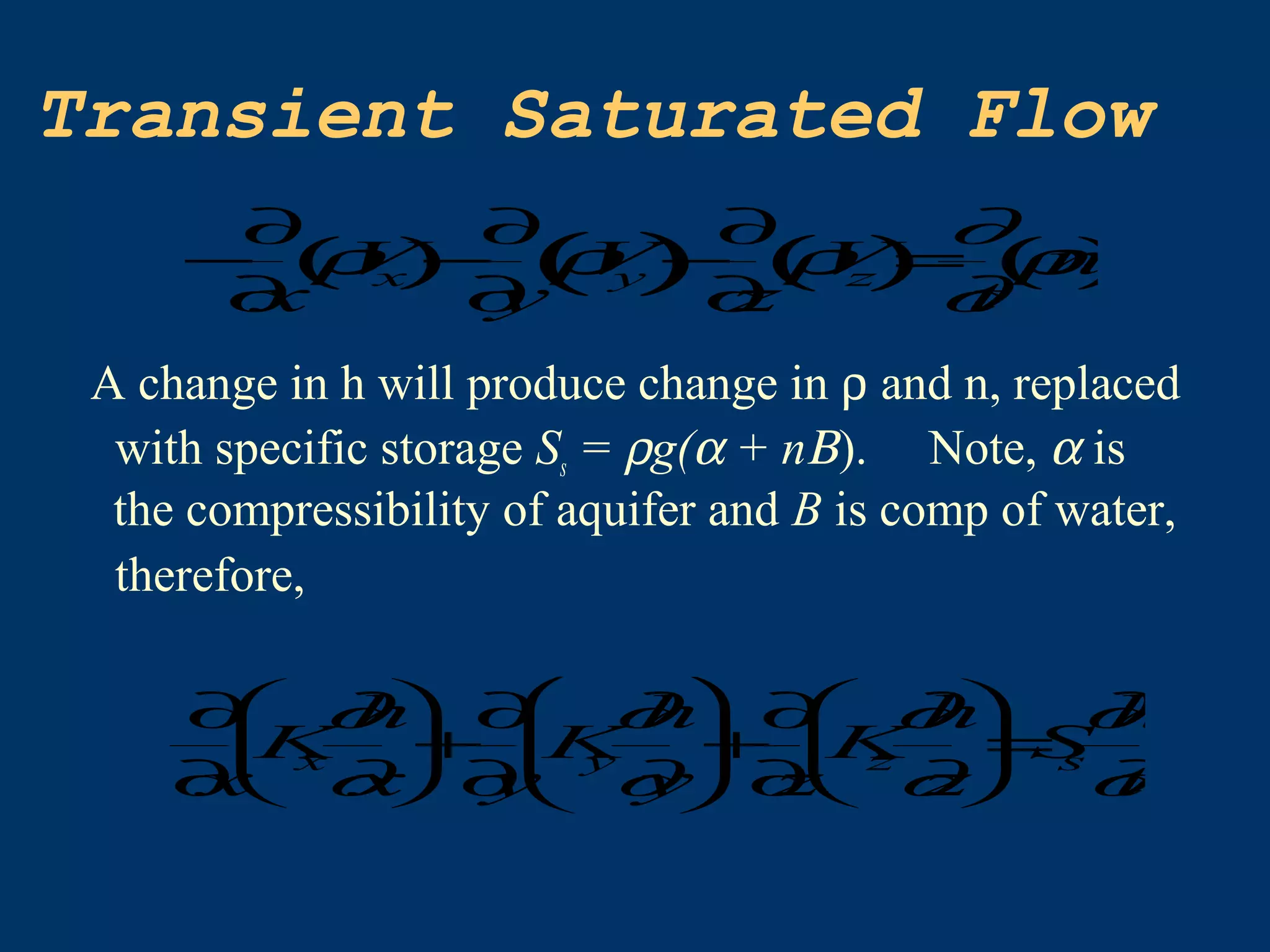 Drainage Engineering (Ground water flow equations) | PPT