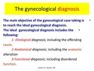 GYNECOLOGICAL CASE TAKING -1 | PDF