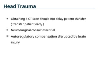 trauma guideline Head Trauma head injury | PPTX