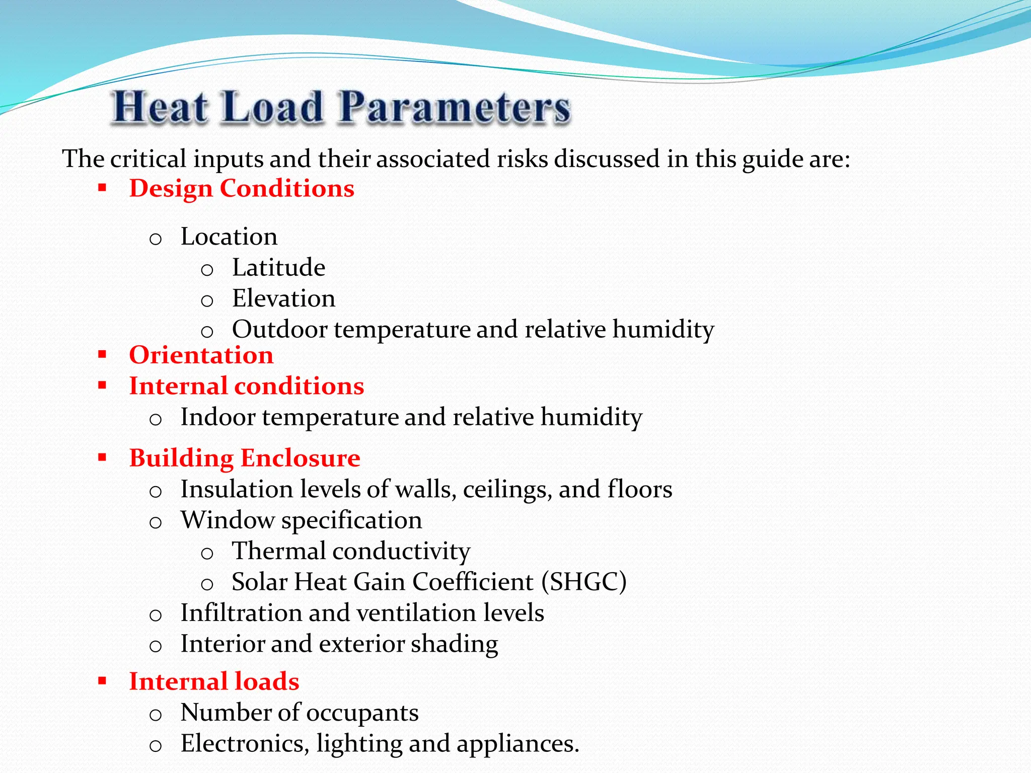 3 - HEAT LOAD CALCULATIONS FOR HVAC SYSTEM | PPTX