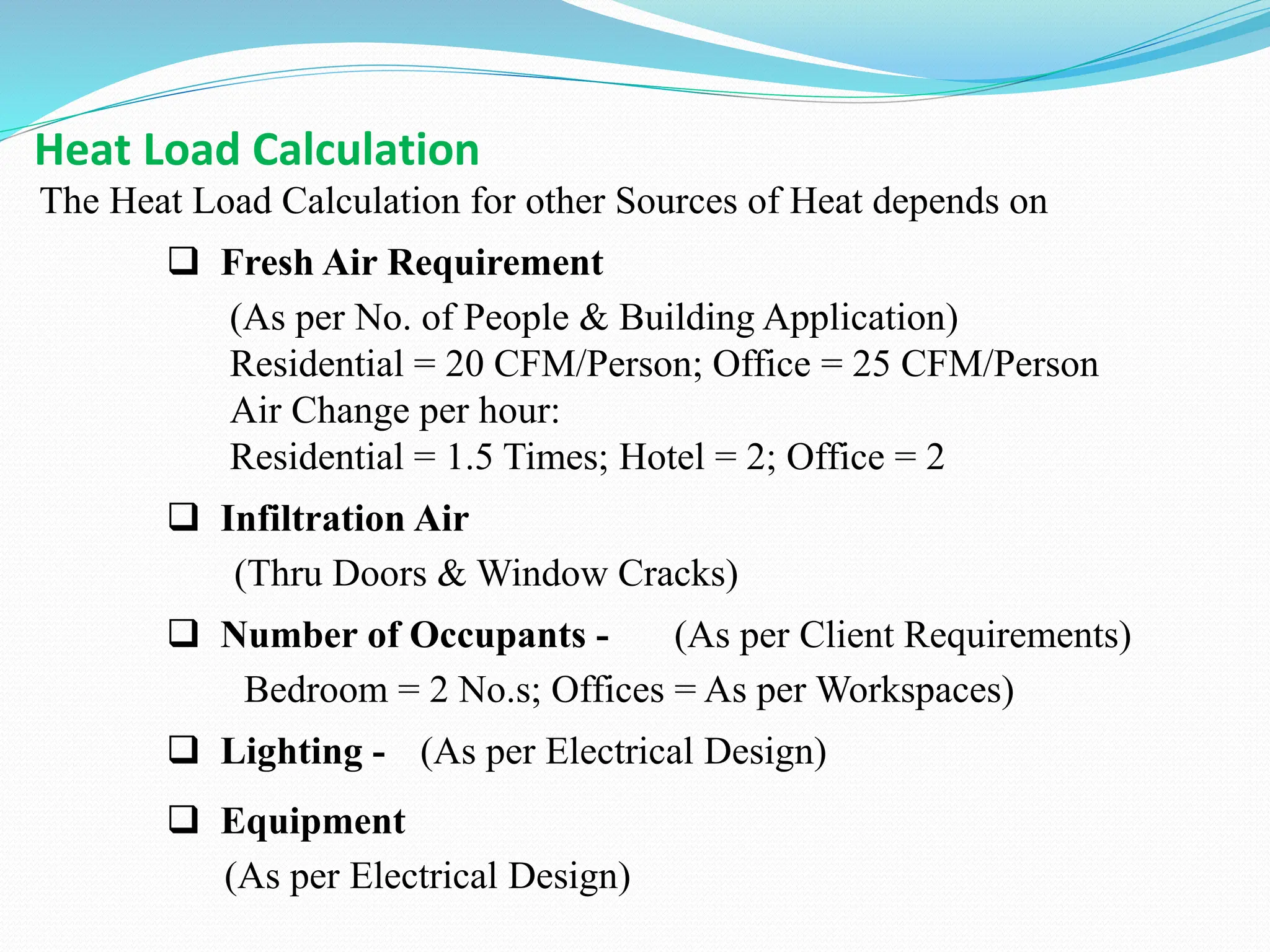 3 - HEAT LOAD CALCULATIONS FOR HVAC SYSTEM | PPTX | Indoor ...