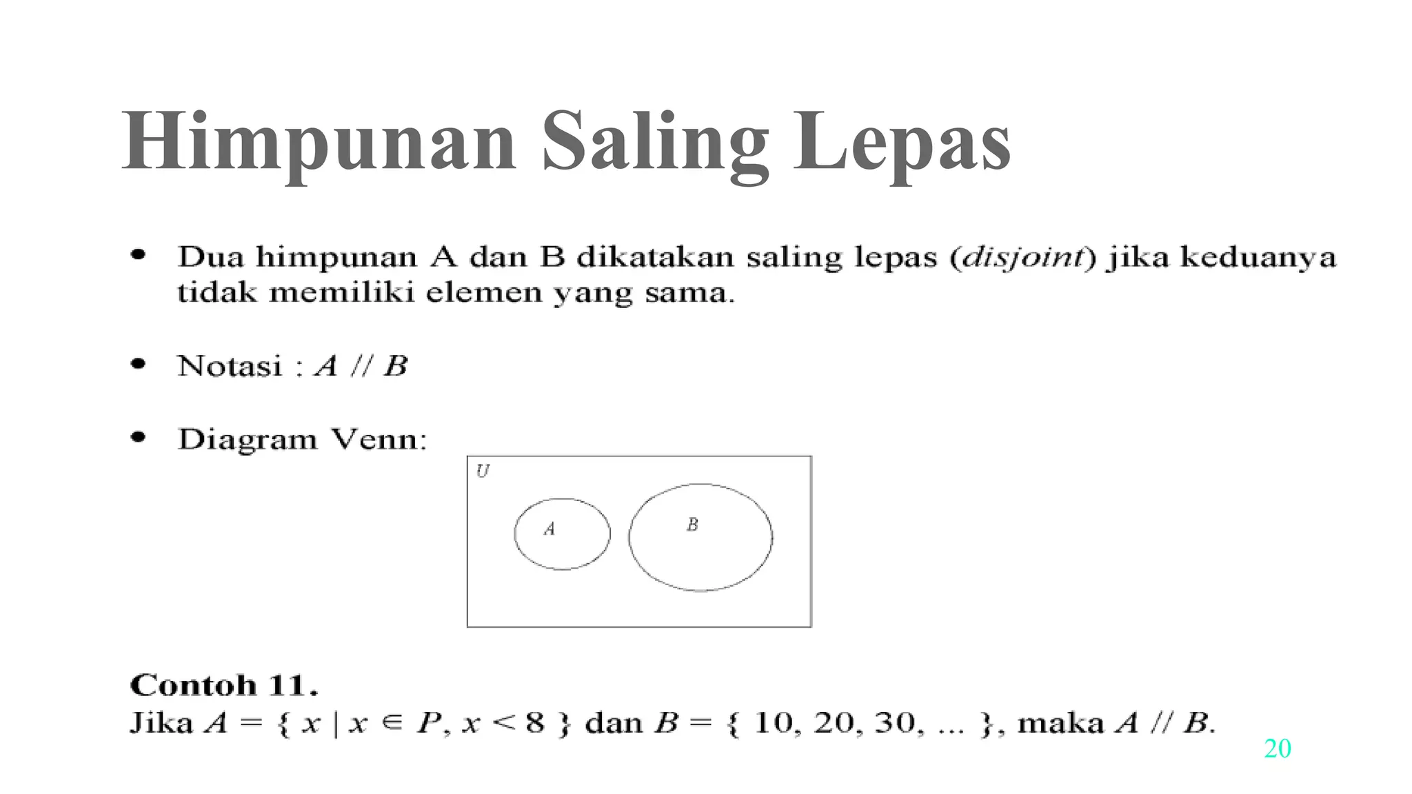 himpunan dalam matematika | PPTX