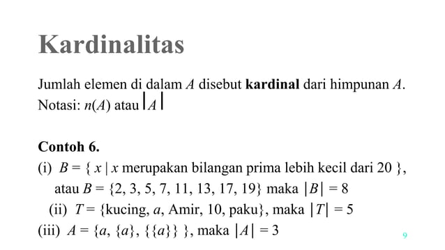himpunan dalam matematika | PPTX