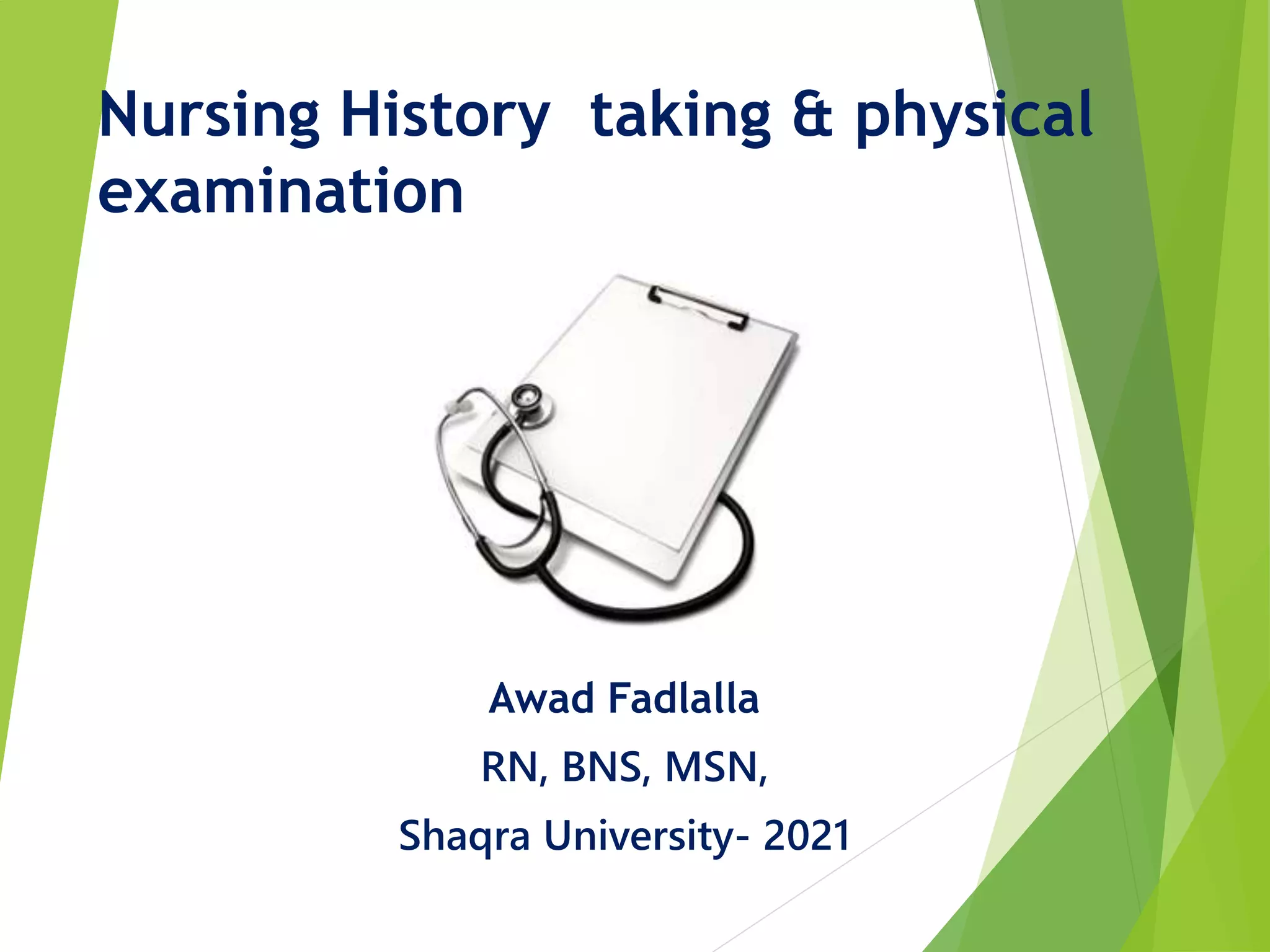 3 history taking & physical examination | PPT