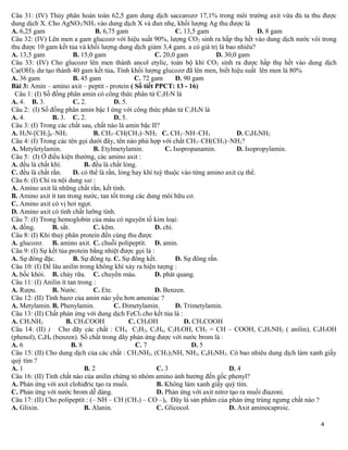 ĐỀ CƯƠNG ÔN TẬP HỌC KÌ HÓA 12 ĐẦY ĐỦ | PDF