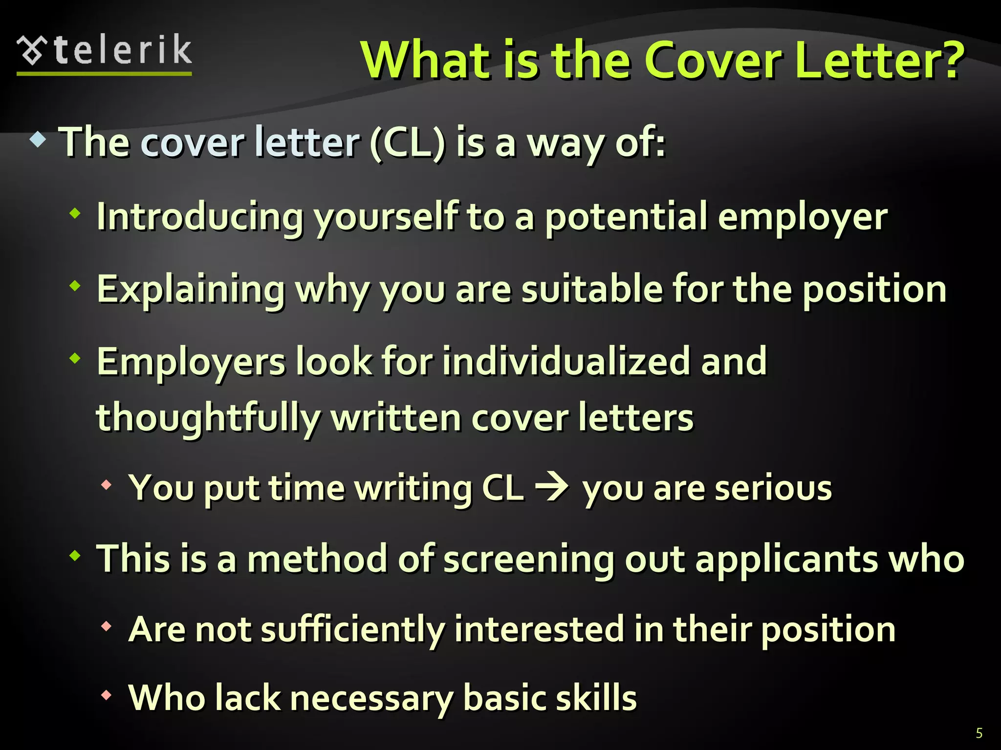 How to Write a Cover Letter? | PPT