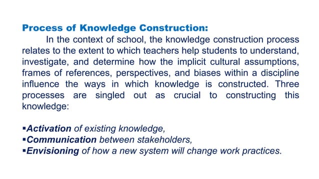3 how knowledge is constructed | PPTX | Education