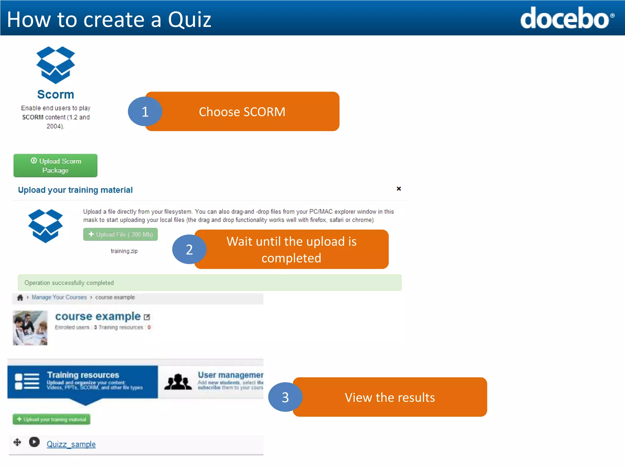 3 - How to use Storyline with Docebo: create a Quiz | PPTX