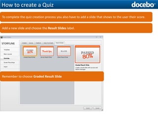 3 - How to use Storyline with Docebo: create a Quiz | PPTX