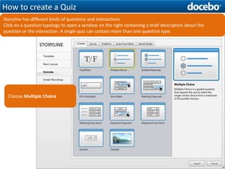 3 - How to use Storyline with Docebo: create a Quiz | PPTX