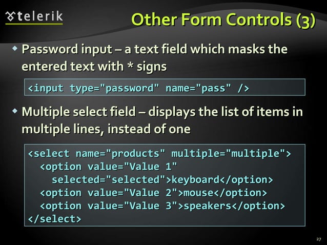 Tables And Forms In Html Ppt