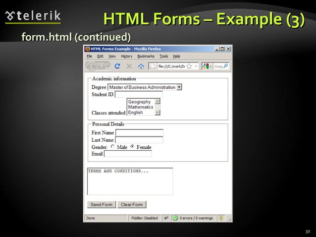 Tables and Forms in HTML | PPT