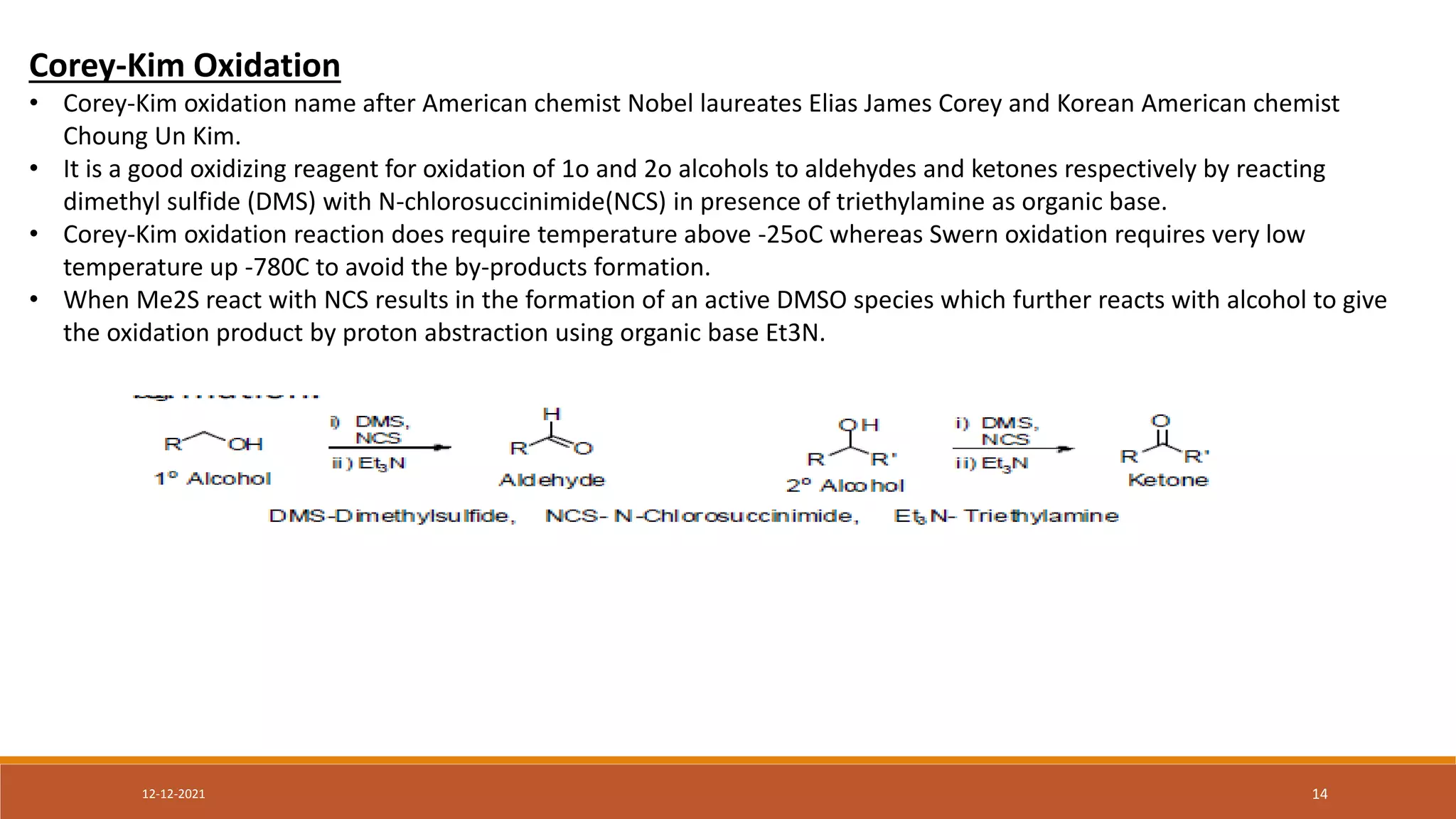 IBX,Swern and Corey Kim Reagent with Mechanisms | PPTX