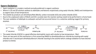 IBX,Swern and Corey Kim Reagent with Mechanisms | PPTX