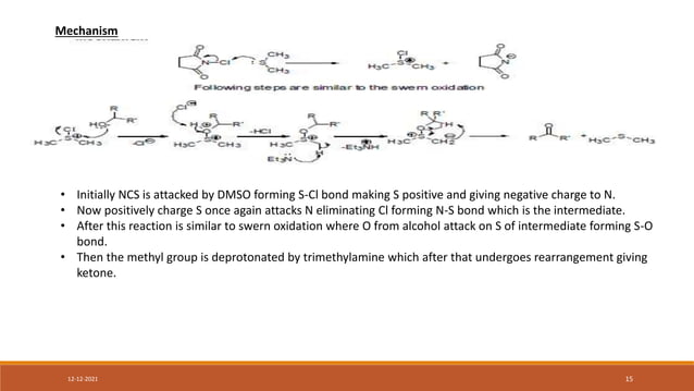 IBX,Swern and Corey Kim Reagent with Mechanisms | PPTX | Chemistry ...