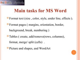 3-Icdl(word).ppt the second lecture in course icdl | PPT