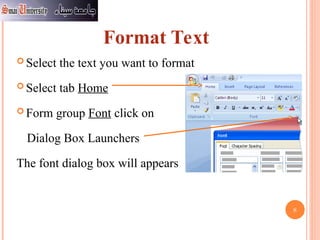 3-Icdl(word).ppt the second lecture in course icdl | PPT