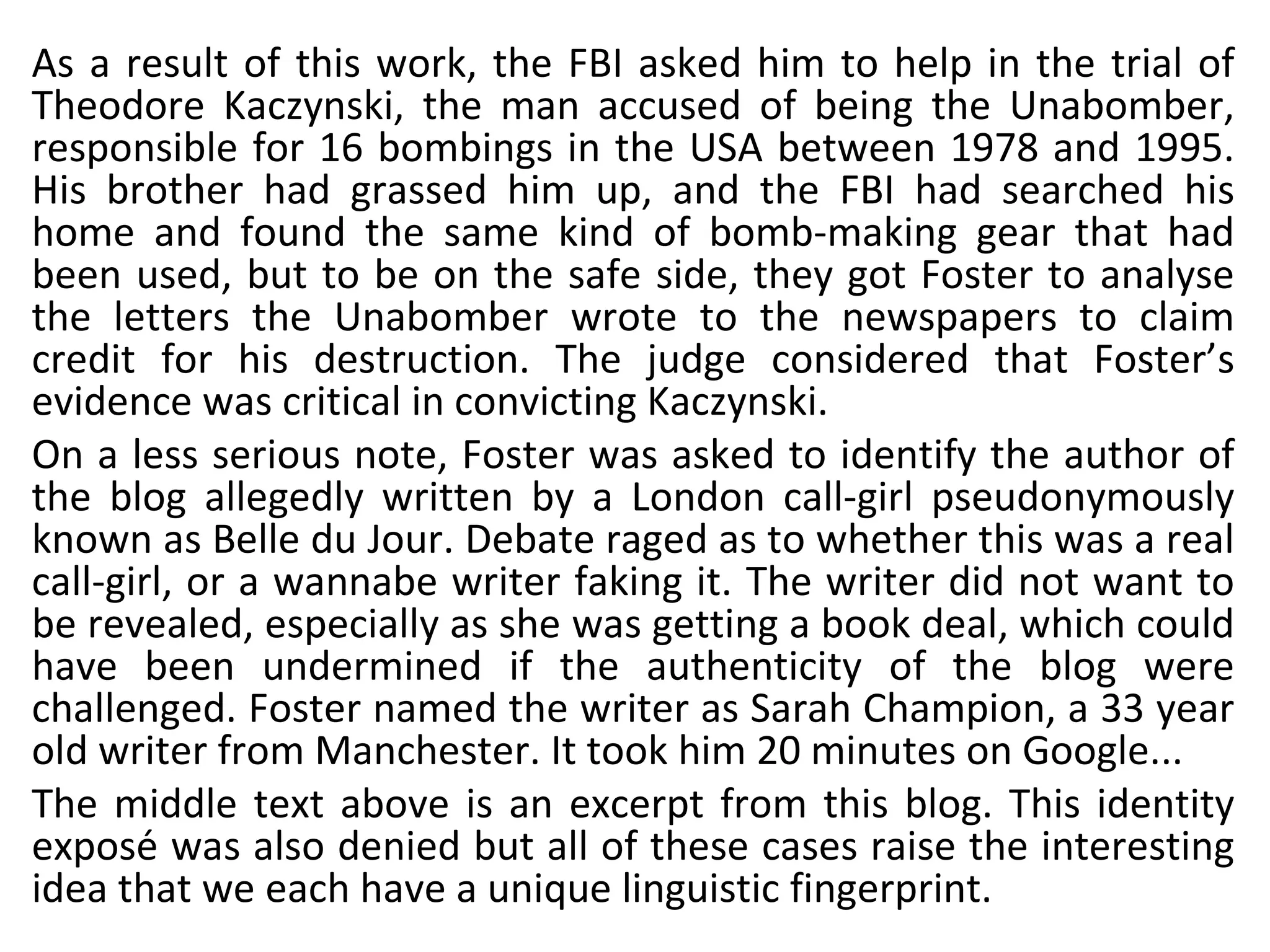 Idiolect identification | PPT