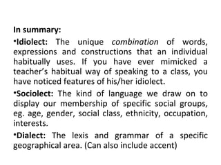 Idiolect identification | PPT
