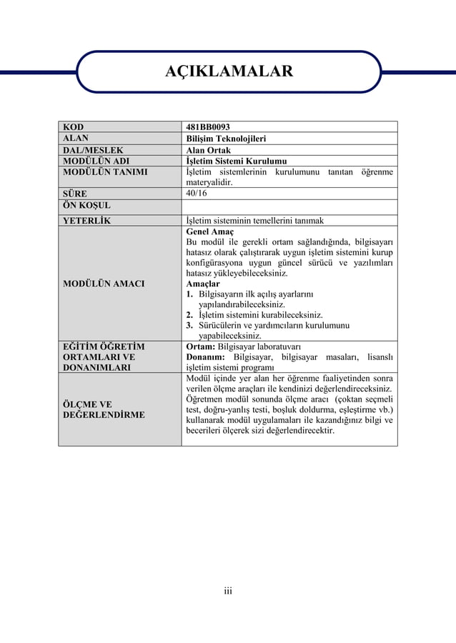 İşletim Sistemi Kurulum | PDF