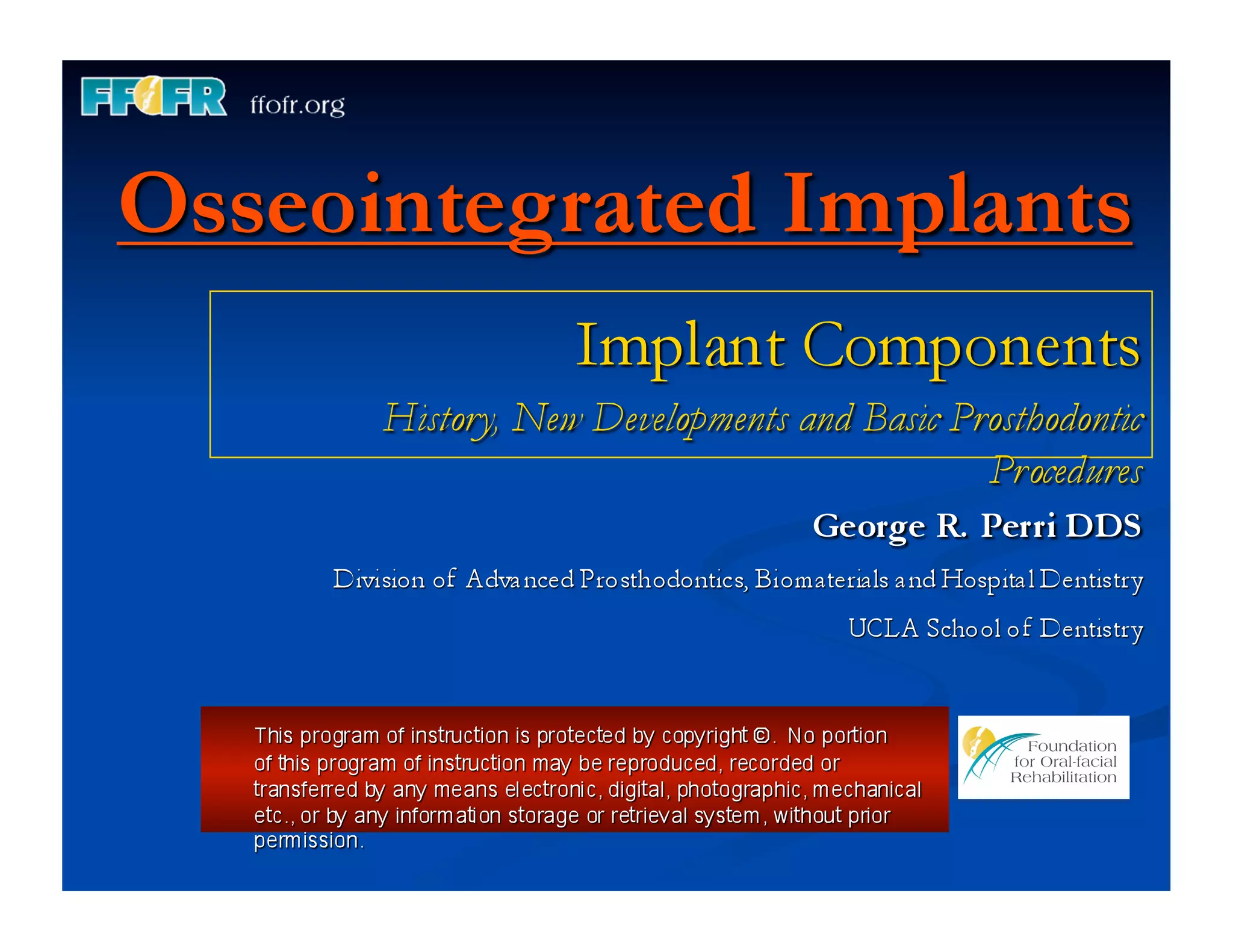 3.implant components and basic techniques3 | PDF