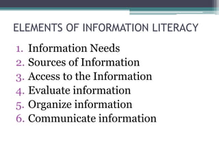 Information Literacy - Media and Information Literacy (MIL) | PPTX