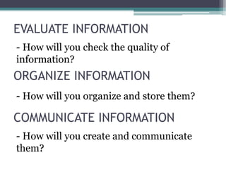 Information Literacy - Media and Information Literacy (MIL) | PPTX