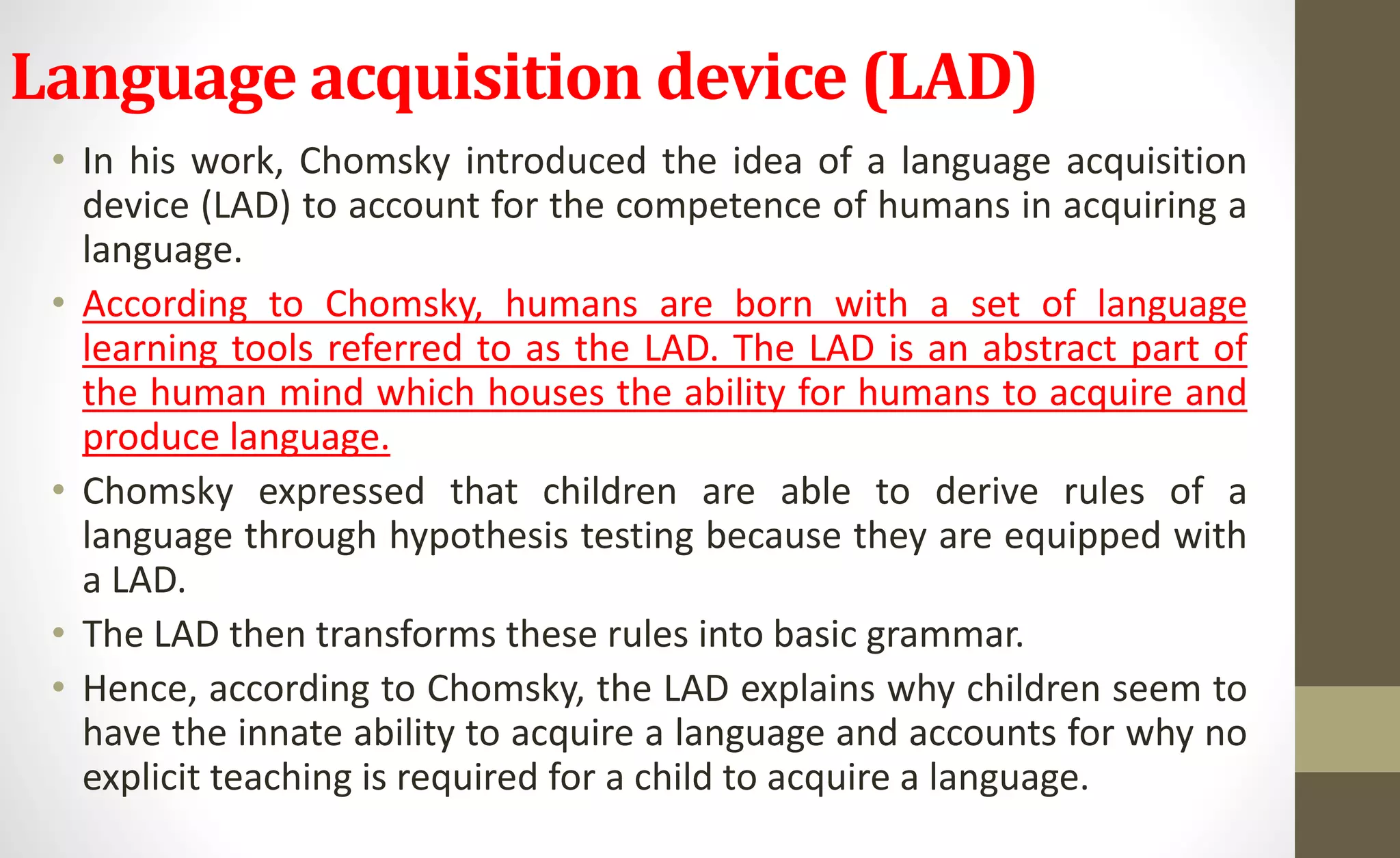 Innateness hypothesis | PPTX
