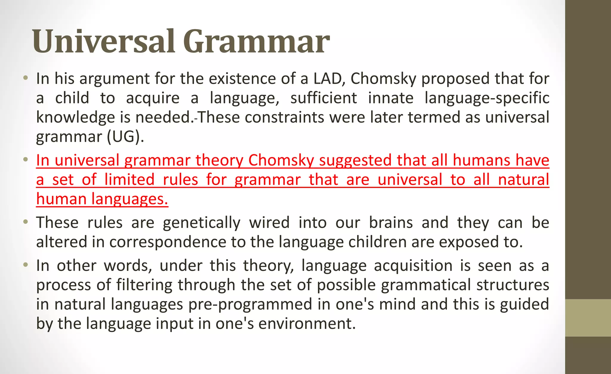 Innateness hypothesis | PPTX