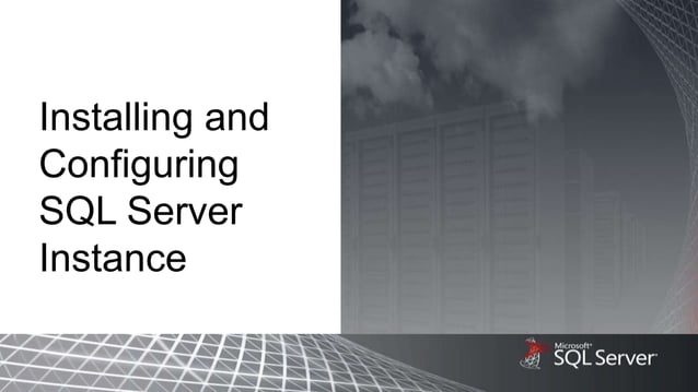 installing and configuring sql server instance by moamen hany | PPT