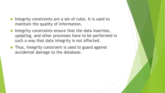 3 - Integrity Constraints.pdf | Databases | Computer Software and ...