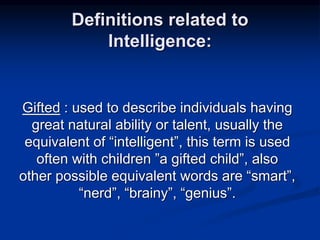 Intelligence | PPT