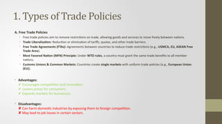international trade policies. 3- international political economy | PPTX