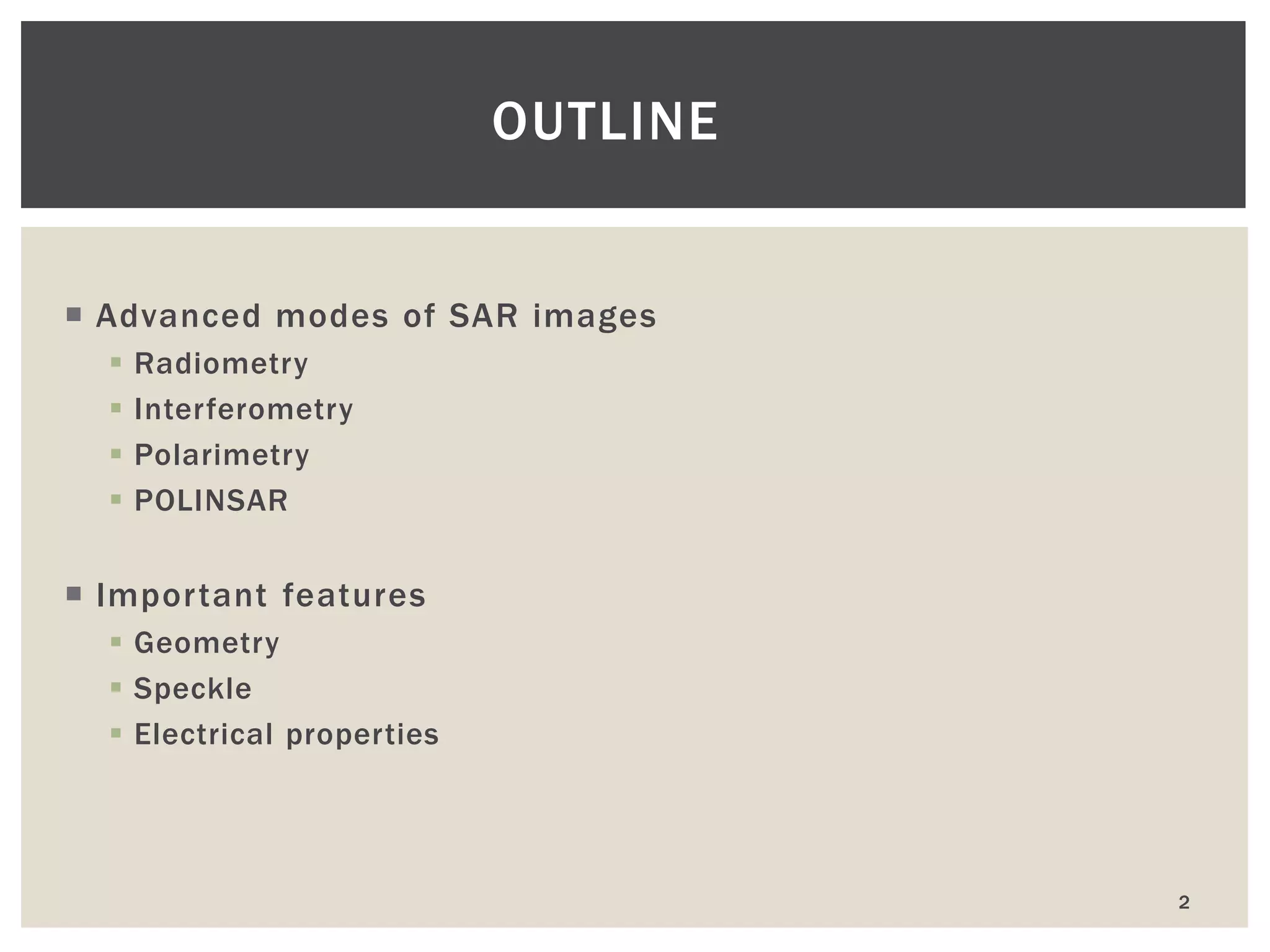 SAR image interpretation | PDF