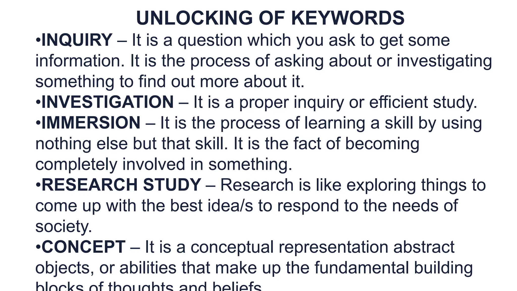 Inquiries, investigations, and immersion | PPTX